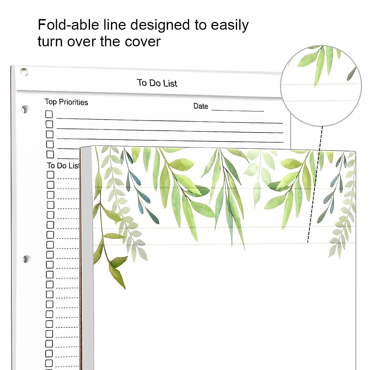 To Do List Notepad, Daily Task Planner with Checklist, 52 Sheets Tear Off Note Pad with 2023 Calendar, Work and Personal Organized, 8.5" X 11", A4 Size, 3 Hole Punched