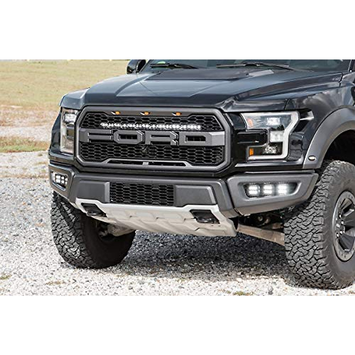 Rough Country 30" Black Series LED Grille Kit for 2017-2020 Ford Raptor - 70702