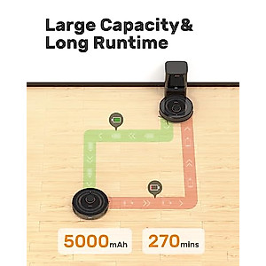 Verefa Robot Vacuum Self Emptying, Up to 70-Day Capacity, LiDAR Navigation, Robot Vacuum 270 Mins Runtime, 3000Pa Suction, Smart Mapping, Carpet Detection, Works with App & Alexa, Ideal for Carpet