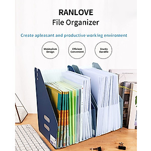 RANLOVE 13-Compartment Expanding File A4 Expandable File Document Folder Expanding Folder Sorting Folder Size Large Capacity Waterproof (Pink in Horizontal Style)