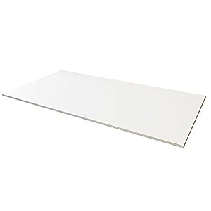 Kaboon Solid Color Table Top 60x24 inches, Tabletop for Sit Stand Desk, Reversible Melamine Top,Double Desks Home Office(59.1"x23.62", White)