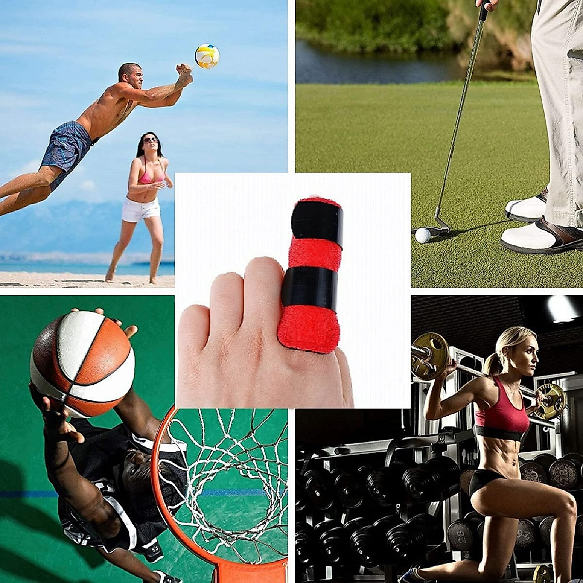 Finger splint , Trigger Finger Splint , Arthritis ​Injuries Splints Straightenin , Stabilize Arthritis Sprains , Adjustable Fixing Finger Fractures Splints, Finger Trigger Knuckle Protect 2 PCS(red)