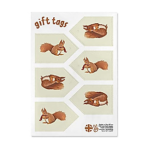 CENTRAL 23 Fall Wrapping Paper - 6 Gift Wrap Sheets For Birthday or Christmas - Thanksgiving Wrapping Paper For Boys Girls - Easter Paper - Squirrel Design - For Kids Men Women - Recyclable