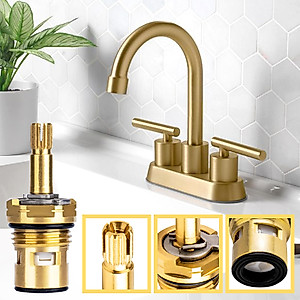 2 Packs Shower Faucet Cartridge Compatible with American Standard 994053-0070a or 994053-0070a/H Bathroom Faucet Cartridge, 4z-24h Hot and Cold Replacement Stem, Brass