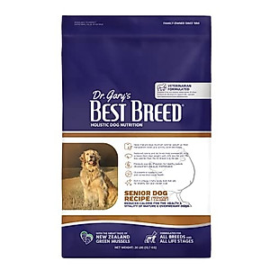Best Breed Dr. Gary's Senior Dog Diet (Reduced Calorie) Made in USA [Natural Dry Dog Food] - 28lbs, Dark Brown, Medium