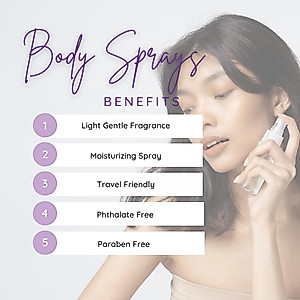 Cherry Almond Body Spray, 2 ounces, Body Mist for Women with Clean, Light & Gentle Fragrance, Long Lasting Perfume with Comforting Scent for Men & Women, Cologne with Soft, Subtle Aroma For Daily Use