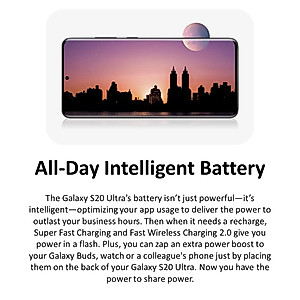 Samsung Galaxy S20 Ultra, 128GB, Cosmic Gray - for Verizon (Renewed)