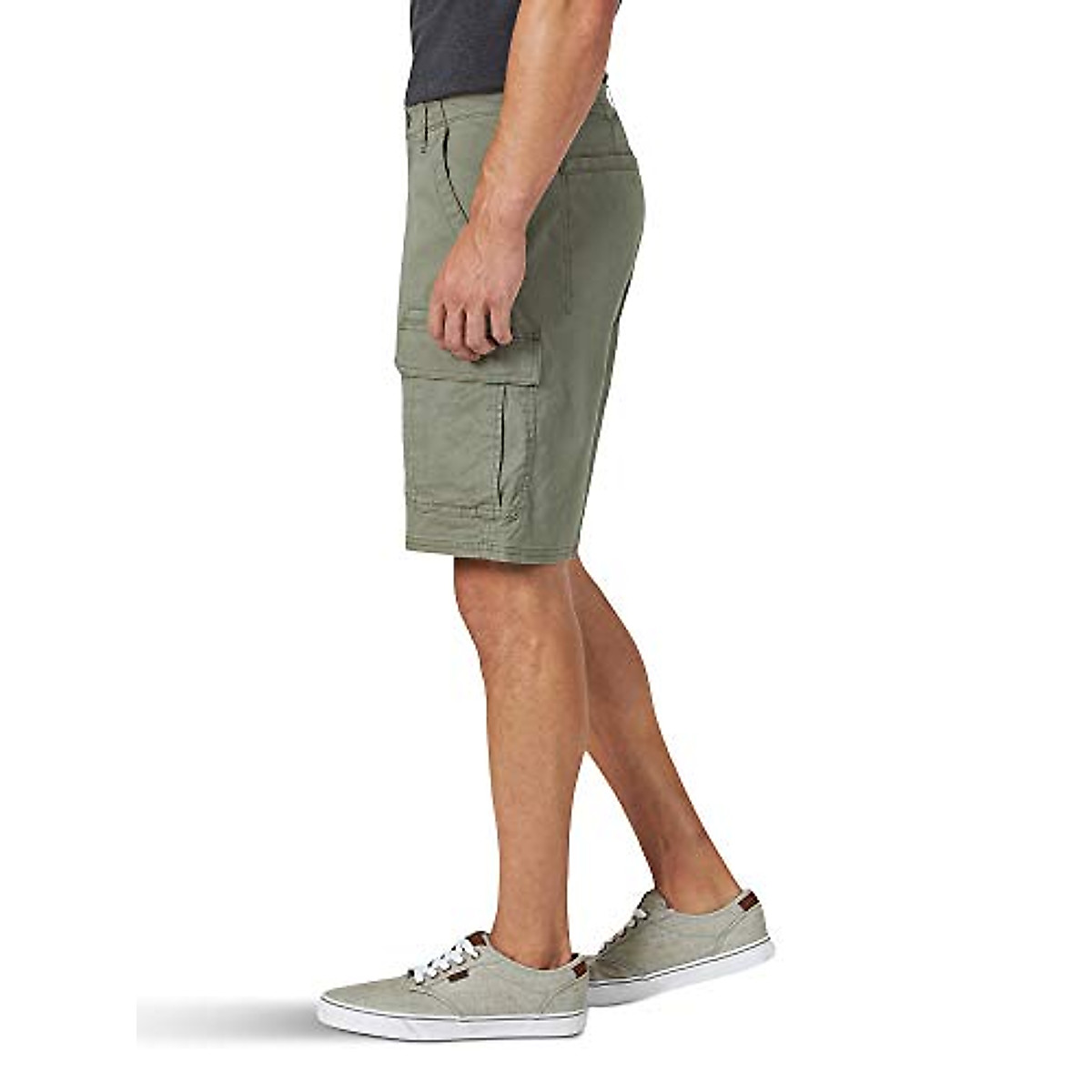 Wrangler Authentics Men's Classic Cargo Stretch Short, Dusty Olive, 36