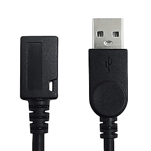 AFUNTA USB 2.0 Micro 5 Pin Female to Standard USB Male Extension Cable for Data Transfer -5 inch