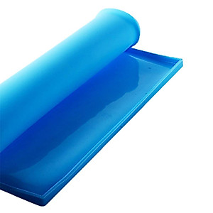 Hemoton Swiss Roll Cake Mat Flexible Baking Tray Jelly Roll Pan Silicone Cookies Mold Bakeware (Blue)