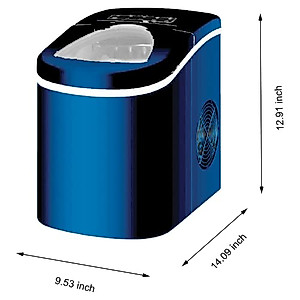 RYUUZA 26lb. Portable Countertop Ice Maker, Blue, EFIC108