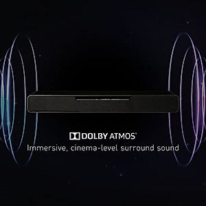 Panasonic SoundSlayer Dolby Atmos Soundbar for TV with Built-in Subwoofer, Small Home Audio Bluetooth-Enabled Speaker, Hi-Res Sound (SC-HTB01),Black