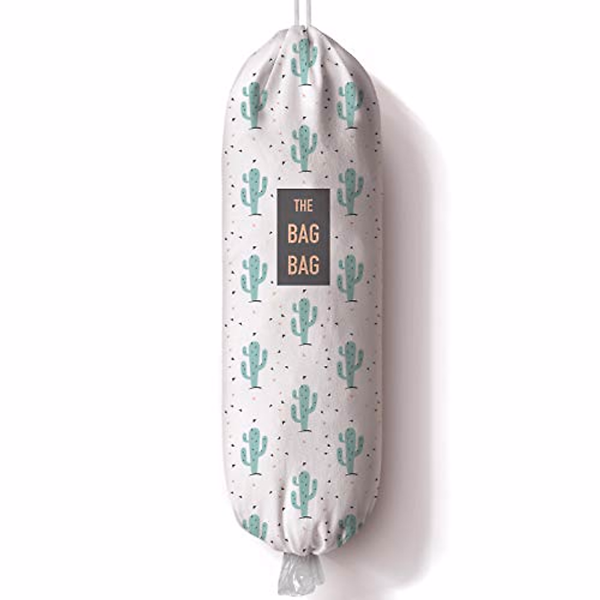 Cactus Plastic Bag Holder and Dispenser, Grocery Shopping Bags Carrier, Garbage Bag Organizer for Kitchen,Cactus Home Kitchen Décor, Gifts for the Holiday/Housewarming/Family/Friends,23x9 inch