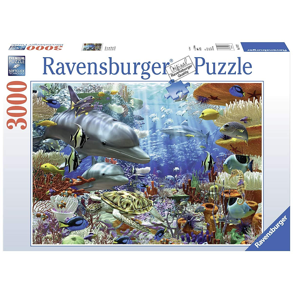 Ravensburger Oceanic Wonders 3000 Piece Jigsaw Puzzle for Adults - 17027 - Handcrafted Tooling, Durable Blueboard, Every Piece Fits Together Perfectly, Multicolor, 48 x 32 in.