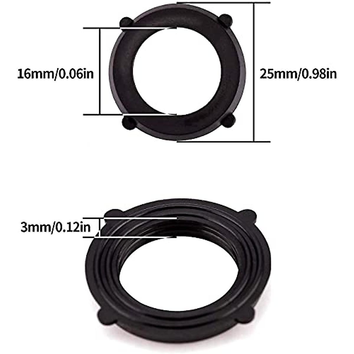 LUTER Garden Hose Washers, O-Ring Rubber Washers Seals Self Locking Tabs, Pack of 30