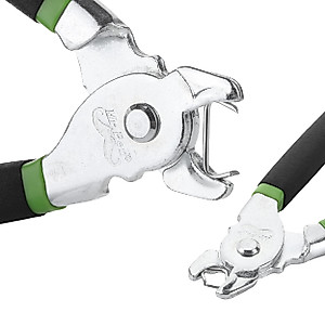 Mr. Pen- Hog Ring Pliers Kit, 110 Pack 3/4" Galvanized Hog Rings with 1 Hog Ring Pliers, Hog Rings and Pliers, Hog Ring Pliers for Fencing, Automotive Upholstery Hog Rings and Pliers