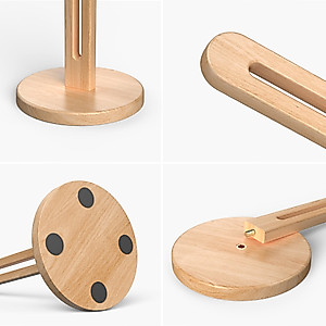 CHAUNCEY HOME Wooden Paper Towel Holder Stand for Jumbo Roll - Stylish Kitchen Paper Rack Bathroom Towel Roll Stand Organizer, Solid Wood Simply Standing Countertop Paper Roll Holder