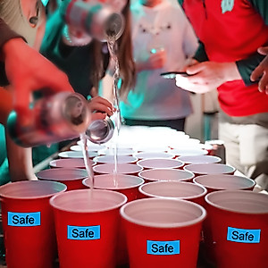 GOLDGE 63 x 23.6 inches Beer Pong Table Mat, Drinking Games for Adults Party, 8pcs Beer Pong Balls, 30pcs Beer Pong Cups