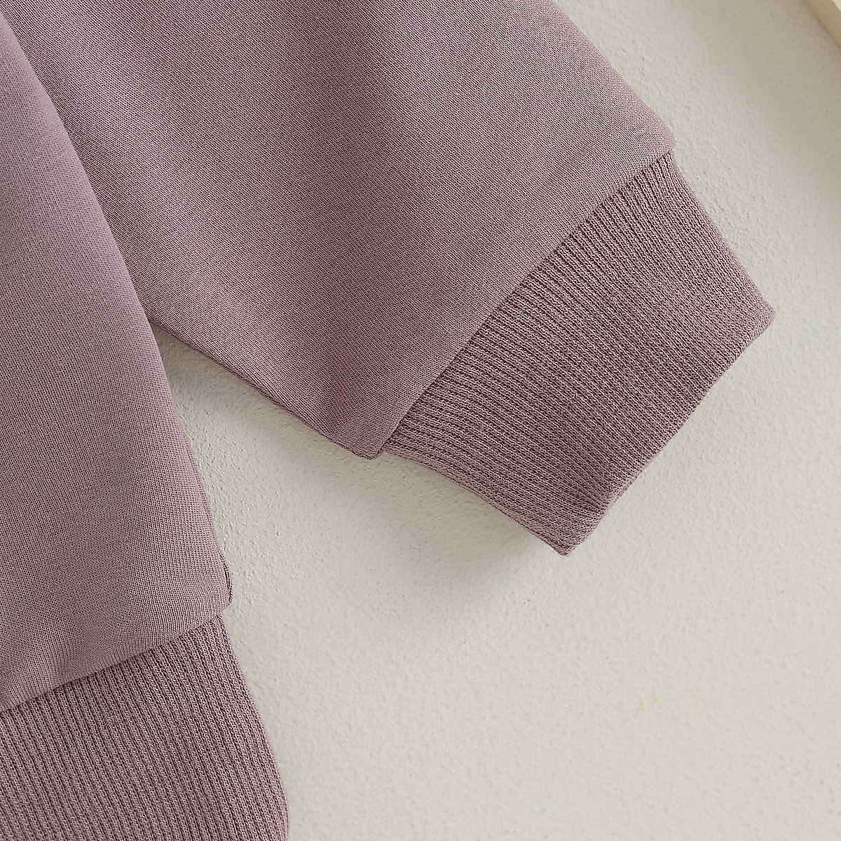 MAYUMMPY Baby Boys Girl Solid Outfit Long Sleeve Crewneck Oversized Sweatshirt Sweatpants Pants Set Fall Winter Clothes (Purple, 18-24 Months)