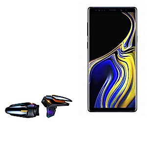 BoxWave Gaming Gear Compatible with Samsung Galaxy Note 9 - Touchscreen QuickTrigger Auto, Trigger Buttons Autofire Gaming Mobile FPS - Jet Black