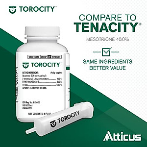 Torocity Turf Herbicide - Mesotrione Concentrate (8 oz) by Atticus (Compare to Tenacity) – Selective Weed Killer for Commercial and Residential Lawns – Pre and Post Emergent Control