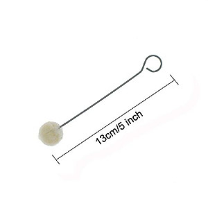 25 Pieces Wool Daubers Ball Brush Leather Dye Tool with Metal Handle Applicator for DIY Crafts Projects