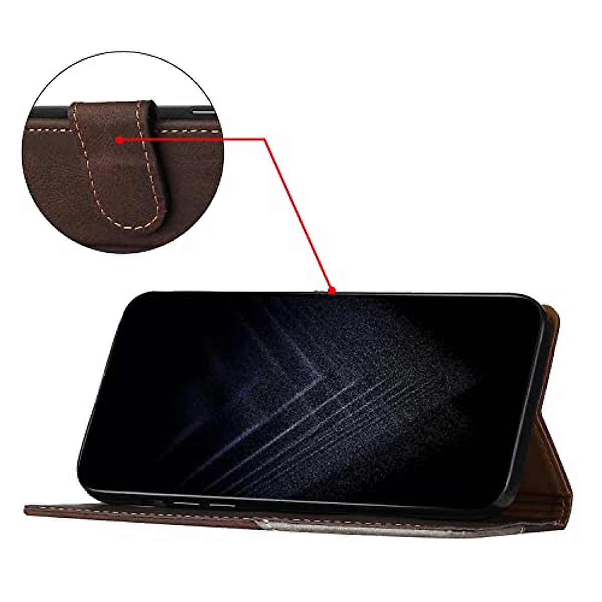 XBS-Better Case for Samsung Galaxy S9 Plus/S9+, Business Splicing Leather Magnetic Credit Card Holder Kickstand Wallet Cover Case for Samsung Galaxy S9 Plus/S9+-Brown