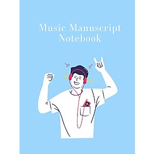Music Manuscript Notebook – 12 staves: Composition Notebook For Kids |Manuscript Paper With 12 Staves For Beginners and Intermediate |Gift For Musical ... Musician, Music Producer, writer supplies|