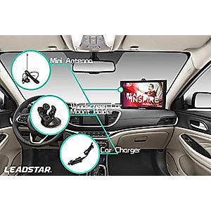 12 Inch Portable Digital ATSC TFT HD Screen Freeview LED TV for Car,Caravan,Camping,Outdoor or Kitchen.Built-in Battery Television/Monitor with Multimedia Player Support USB Card LEADSTAR
