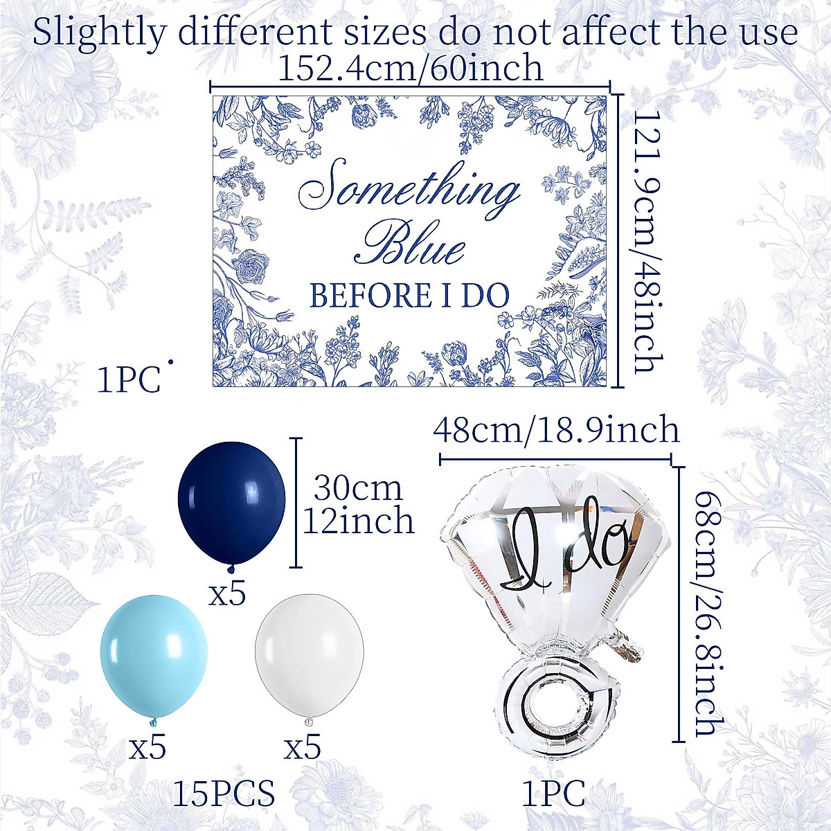 JeVenis Something Blue Before I Do Backrdrop for Women Something Blue Bridal Shower Decoration Banner Blue Bridal Shower Bachelorette Engagement Wedding Party