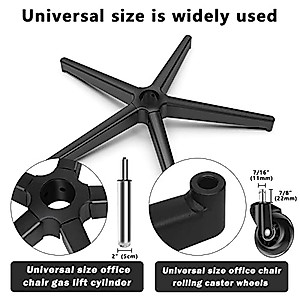 Office Chair Replacement Parts-28'' Heavy Duty Office Chair Base Replacement(2200Lbs) - Desk Chair Base Replacement Reinforced Metal Leg,Universal Caster and Gas Cylinder Size