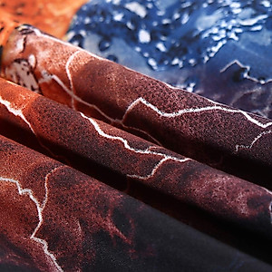 SDIII 4Pcs Fiery Basketball Sheet Set Twin, Basketball with Special Effects Sheet Set, Super Soft Microfiber, Wrinkle and Fade Resistant, for Boys Men and Basketball Sports Lovers, Twin