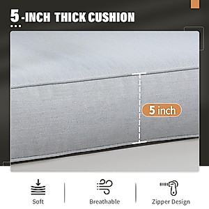 Solaste Aluminum Patio Furniture Set,4 Piece Metal Outdoor Furniture with 5 Inch Water-Resistant Cushions and Coffee Table for Balcony,Front Porch,and Backyard,White