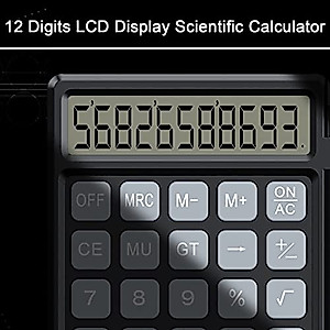 AKHOK Calculator Notepad, Scientific Calculators with Writing Tablet 12-Digit LCD Display Financial Calculator Mute Portable and Foldable Desktop Calculator for Office High School College,Pink