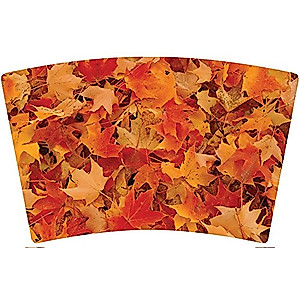 Mugzie brand 20-Ounce Travel Mug with Insulated Wetsuit Cover - Fall Leaves