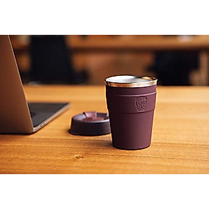 KeepCup Thermal - Vacuum Insulated Stainless Steel, Reusable Coffee Cup with Splashproof Sipper Lid, Medium 12oz/340ml - Alder