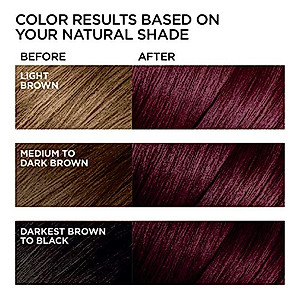L’Oréal Paris Feria Multi-Faceted Shimmering Permanent Hair Color, V38 Violet Noir, Hair Dye Kit, Pack of 2