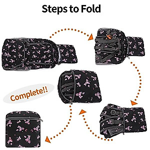 FENGDONG 35L Lightweight Foldable Waterproof Packable Travel Hiking Backpack Daypack for men women Sakura