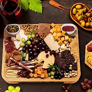 Large Charcuterie Cheese Board and Knife Set, 3 Drawers Kitchen Charcuterie Platter & Large Serving Tray - House Warming, Anniversary Wedding Gifts for Couple, Bridal Shower Gift for Women