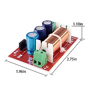 ACEIRMC 400W Adjustable Multi Speaker Treble/Bass 2 Unit Audio Frequency Divider 2 Way Crossover Filters Updated Version