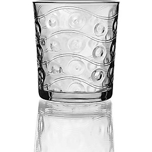Circleware Heavy Base Whiskey Glasses, 4-Piece Set, Party Entertainment Dining Beverage Drinking Glassware Cups for Water, Liquor, Cocktails, Beer, Ice Tea, Juice and Bar Decor, 12.5 oz, Cosmo