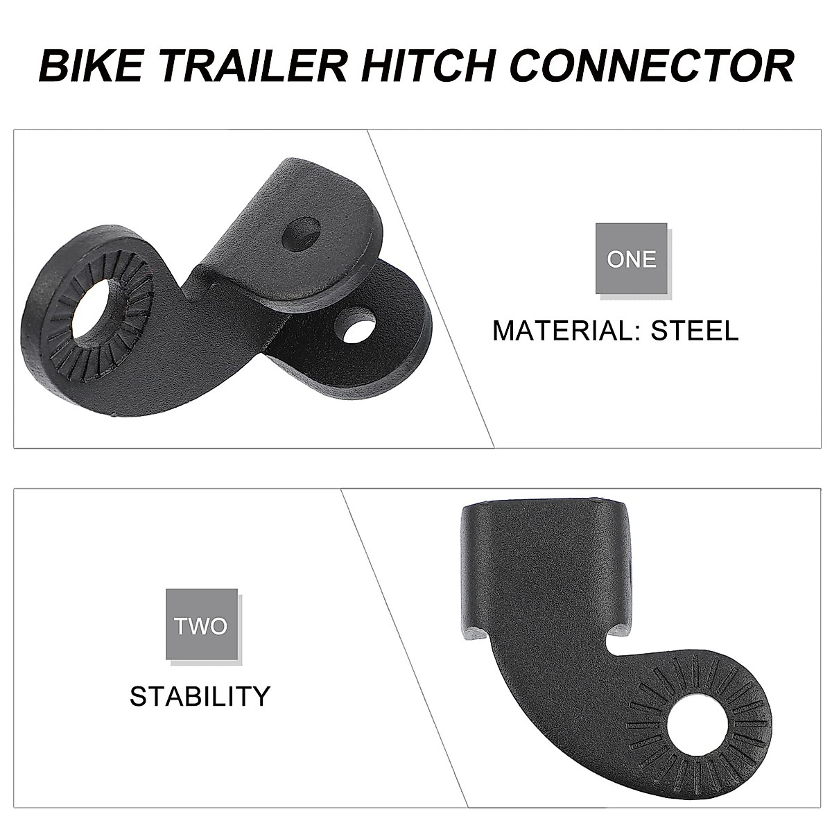 Veemoon 4 Sets Bicycle Traction Head Accesorios para Bicicletas Baby Bikes Kids Bicycles Kids Bikes Kids Tow Truck Coupler Hitch Attachments Baby Bicycle Trailer Child Elbow Steel