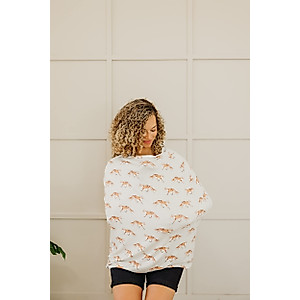 Copper Pearl Multi-Use Cover: Car Seat Covers, Nursing Cover, and Stroller Cover for Sun - Stretchy Fabric, All-Season Use, Stylish Designs, Easy Access for Moms - Swift