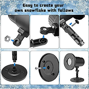 Christmas Lights, Christmas Snowflake Projector Lights Outdoor - Liwarace LED Snowflake Lights - Waterproof Plug in Xmas Lights - Indoor/Outdoor Christmas Decorations Gifts for Women/Men