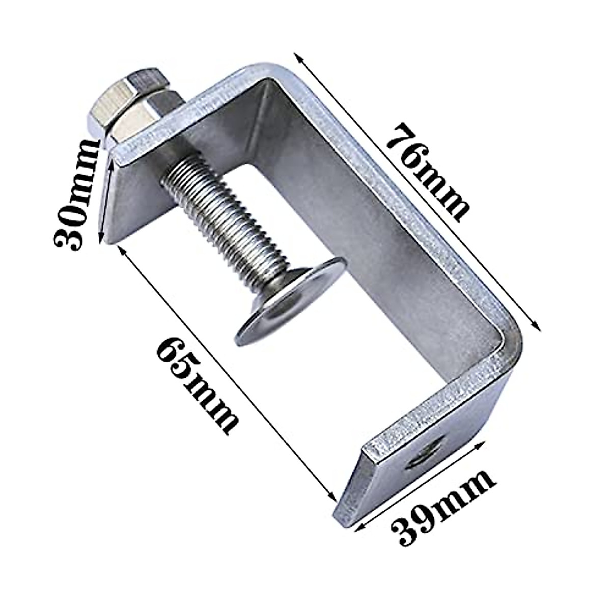 OBPSFY 4 Pcs C Clamp Tiger | 304 Stainless Steel C-Clamp Heavy Duty Woodworking Clamp Set | 65MM/2.6Inch Tiger Clamp Clip with Wide Jaw Openings for Welding/Carpenter/Building/Household