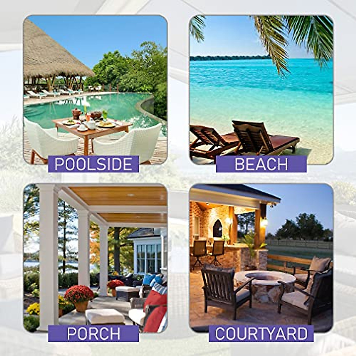 FDW Outdoor Table Patio Table Dining Table with Tempered Glass Umbrella Hole for Lawn Balcony, Yard (Square)