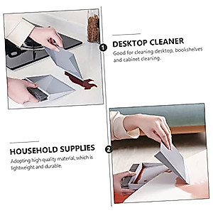 HOMOCONO 1 Set Desktop Cleaning Kit Computer Keyboard Cleaner Mini Cleaning Broom Brush Whisk Broom for Car Portable Car Cleaning Keyboard Multipurpose Cleaner Mini Broom Pbt Bristles Grey