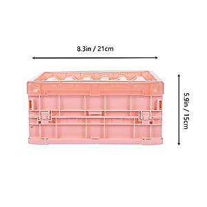 ULTECHNOVO Foldable Storage Box with Lid- Large Box Organizer Stackable Cube Folding Crate for Home Office