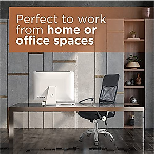 Comfty Executive Leather & Mesh Office Chair, Black