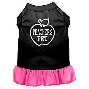 Mirage Pet Products 57-51 XXLBPBPK Pink Teachers Pet Screen Print Dress Black with Bright, XX-Large